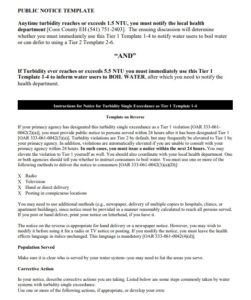 Public Health Notice Template | Sample Formats