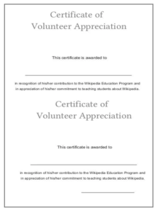 Certificate of Volunteer Appreciation Template | Free Sample Formats