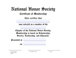 Sample Certificate of Honor | Sample Formats