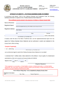 Fictitious Business Name Statement Format | Sample Formats